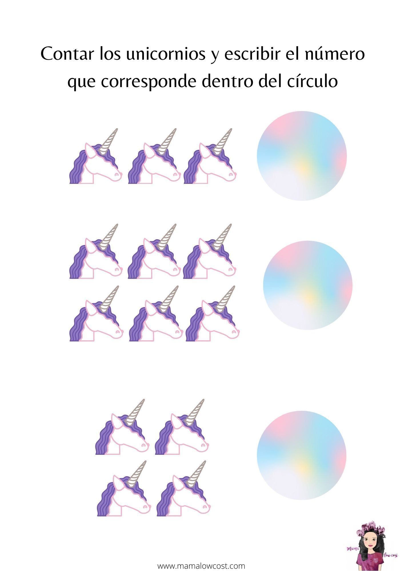 Libro y actividades de unicornio